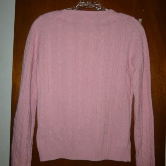 J. Crew | Sweaters | J Crew Pink Cable Sweater Small Merino Wool Blend ...